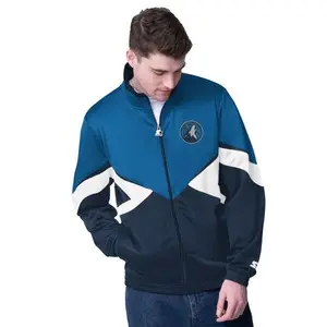STARTER Minnesota Timberwolves Rush Applique Full-zip Track Jacket