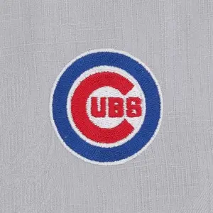 Tommy Bahama Chicago Cubs Hit And Run Silk Camp Button-up Shirt - Gray