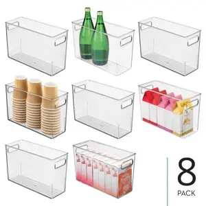 IDESIGN Storage Bins With Handlesorganize Kitchen, Bathroom - Clear