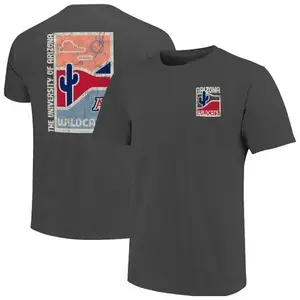 IMAGE ONE Arizona Wildcats Comfort Colors Minimal Vista Distressed Graphics T-shirt - Graphite