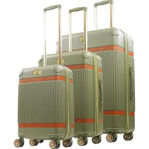 Tommy Bahama 3-piece Stripes Hard-sided Luggage - Olive