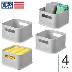 IDESIGN Storage Bins With Handlesorganize Kitchen, Bathroom