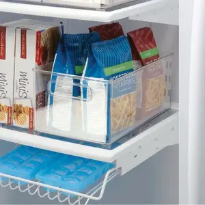 IDESIGN Stackable Fridge Binkitchen Storage Bin For Pantry, Cabinets, Or Fridge, Set Of 4
