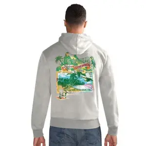 MARGARITAVILLE Las Vegas Raiders Garment Dyed Pullover Hoodie - Gray