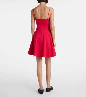 Staud Wylie Cotton Minidress - Red