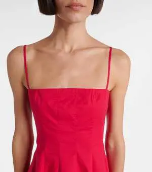Staud Wylie Cotton Minidress - Red
