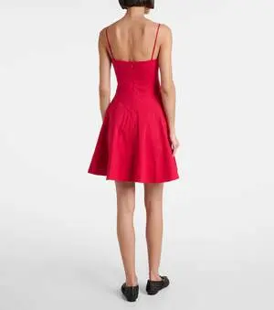 Staud Wylie Cotton Minidress - Red