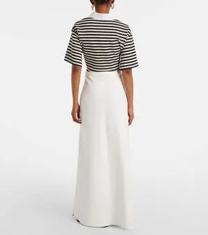 Max Mara Vernice Jersey Maxi Skirt - White