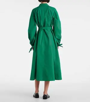 Max Mara Viale Cotton Shirt Dress - Green