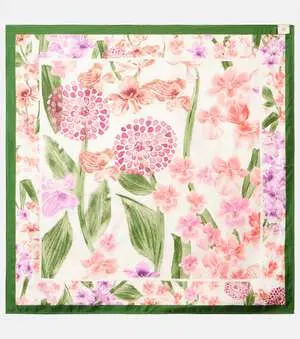 Agua Bendita Floral Silk Scarf - Multicoloured