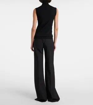 Sportmax Vertigo Knitted Virgin Wool Top - Black