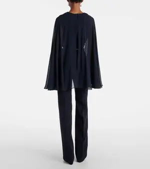 Max Mara Vertice Caped Cady Jumpsuit
