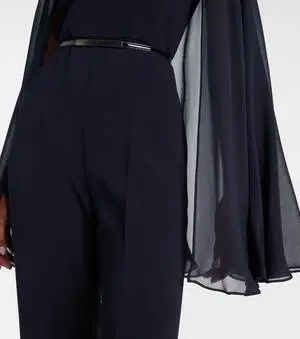 Max Mara Vertice Caped Cady Jumpsuit