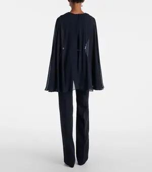 Max Mara Vertice Caped Cady Jumpsuit