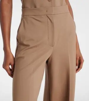 Max Mara Biada High-rise Wide-leg Pants - Brown