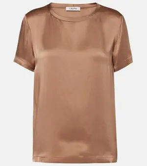 Max Mara Rebecca Satin Top - Brown