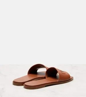 Chloé Flower Leather Slides