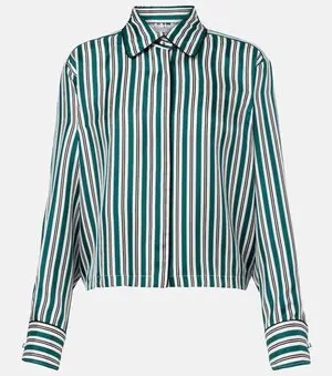 Max Mara Brama Striped Silk Shirt Multicoloured
