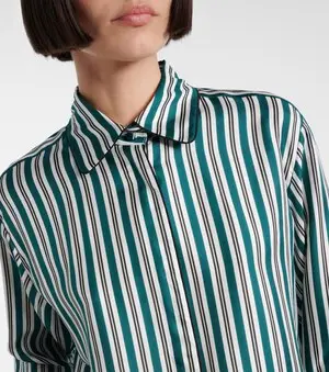Max Mara Brama Striped Silk Shirt - Multicoloured