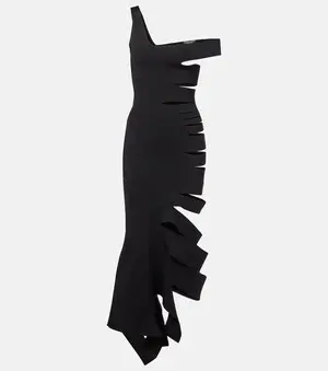 MUGLER Cutout Midi Dress - Black