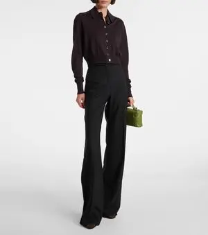 Sportmax Perseo Virgin Wool Cardigan - Brown