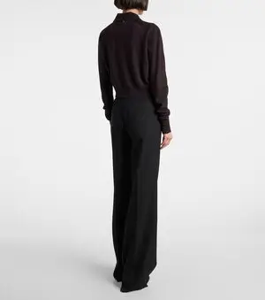 Sportmax Perseo Virgin Wool Cardigan - Brown
