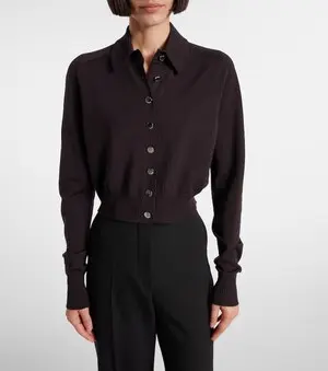 Sportmax Perseo Virgin Wool Cardigan - Brown
