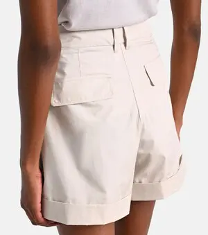 Max Mara Ubino Cotton Poplin Bermuda Shorts - Beige