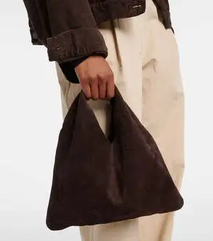 THE ROW Bindle Small Suede Top Handle Bag