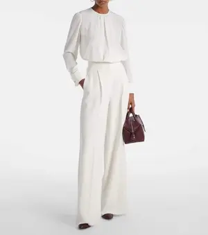 Max Mara Carol Draped Silk Blouse