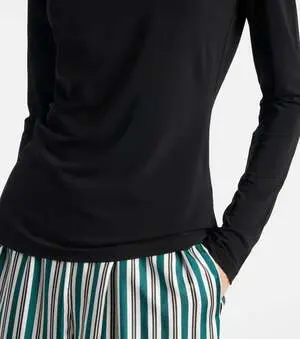 Max Mara Ortensia Jersey Top - Black