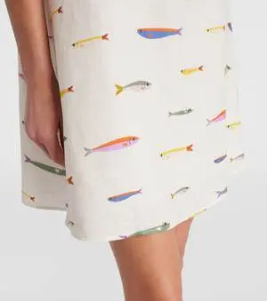Staud Laura Printed Cotton Minidress