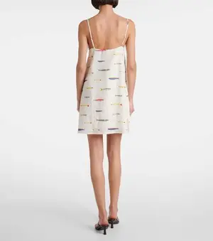 Staud Laura Printed Cotton Minidress