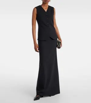 Max Mara Vernice Jersey Maxi Skirt