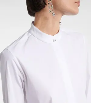 Max Mara Otranto Cotton-blend Poplin Shirt - White