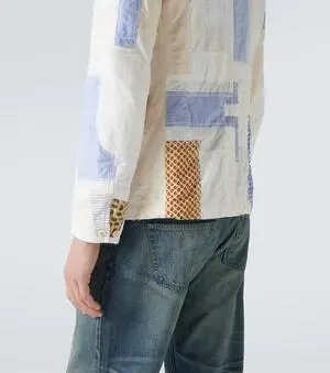 Junya Watanabe Patchwork Cotton And Linen-blend Blazer - Multicoloured