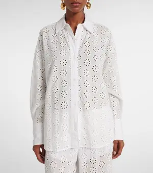 Staud Colton Eyelet Cotton Shirt