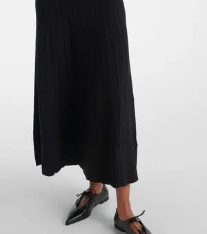 Max Mara Tallone Knitted Maxi Dress - Black
