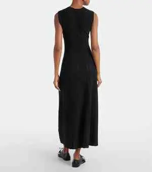 Max Mara Tallone Knitted Maxi Dress - Black