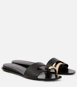 Tory Burch Leather Sandals - Black