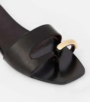 Tory Burch Leather Sandals - Black