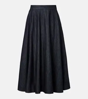 Max Mara Cecile Denim Midi Skirt
