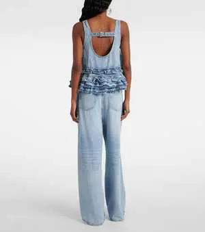GANNI Ruffled Denim Top