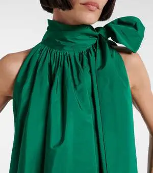 Max Mara Beber Halterneck Taffeta Minidress - Green
