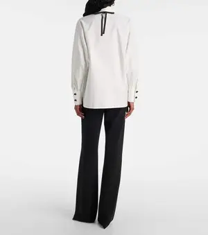 Max Mara Cotton And Silk Poplin Shirt - White