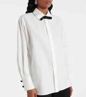 Max Mara Cotton And Silk Poplin Shirt - White