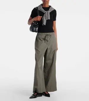 Max Mara Auero Wide-leg Cotton Pants