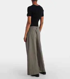 Max Mara Auero Wide-leg Cotton Pants