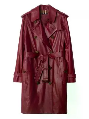 Burberry Kensington Trench Coat - Red