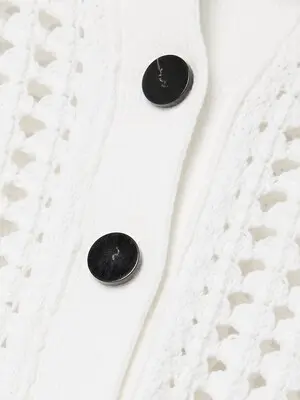 Proenza Schouler Micah Crocheted Mini Dress - Neutrals
